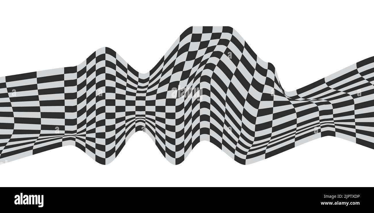 Distorted square grid geometric Stock Vector Images - Alamy