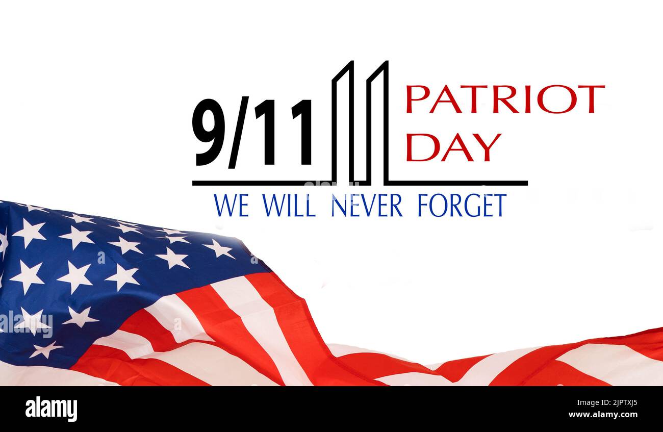 Patriot Day of USA background on american flag Stock Photo - Alamy