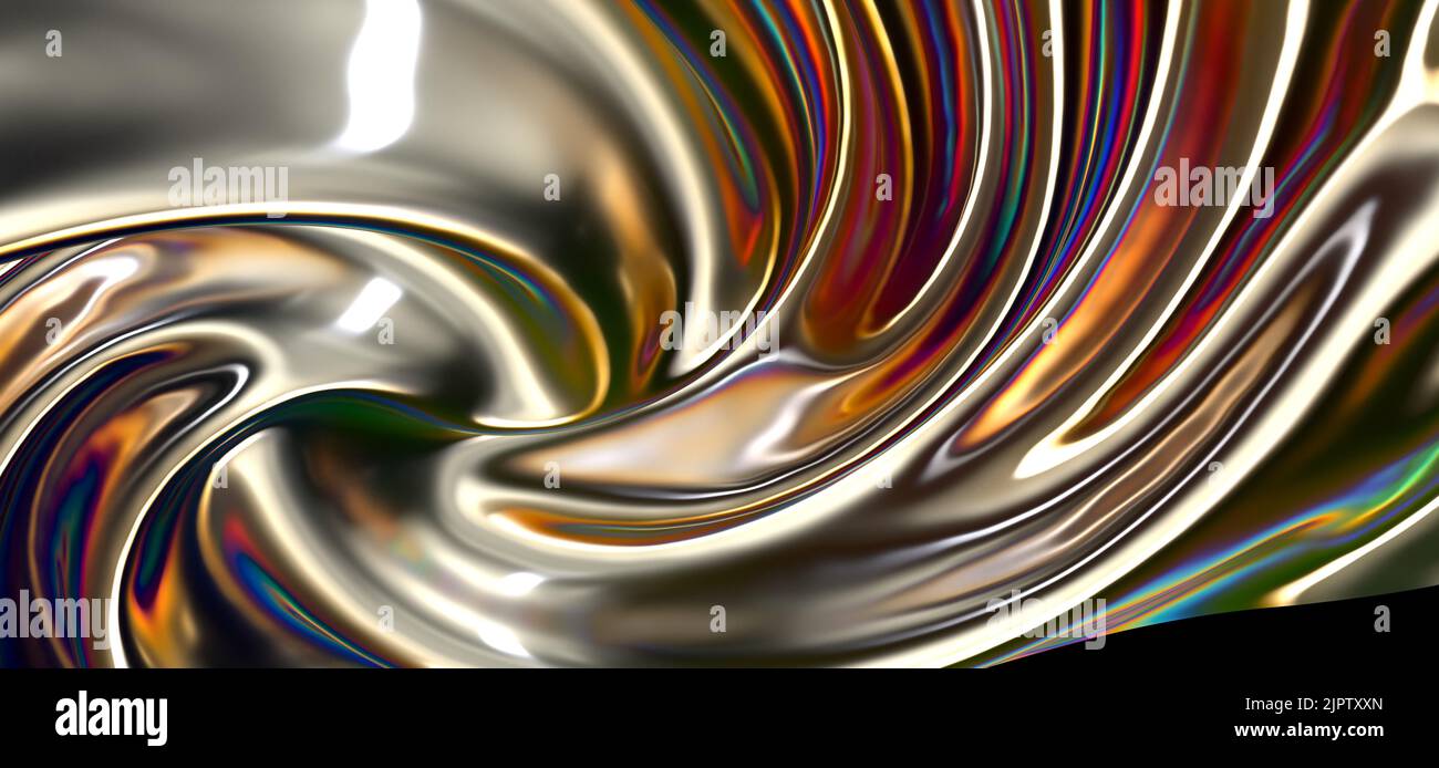 A 3D rendering of a shiny chromatic fabric background Stock Photo - Alamy