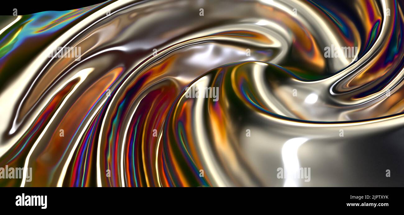 A 3D rendering of a shiny chromatic fabric background Stock Photo - Alamy