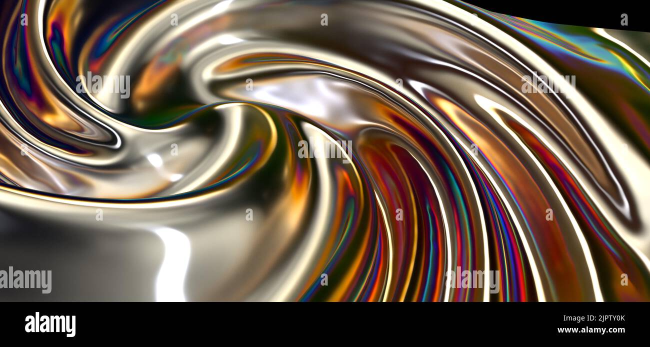 A 3D rendering of a shiny chromatic fabric background Stock Photo - Alamy