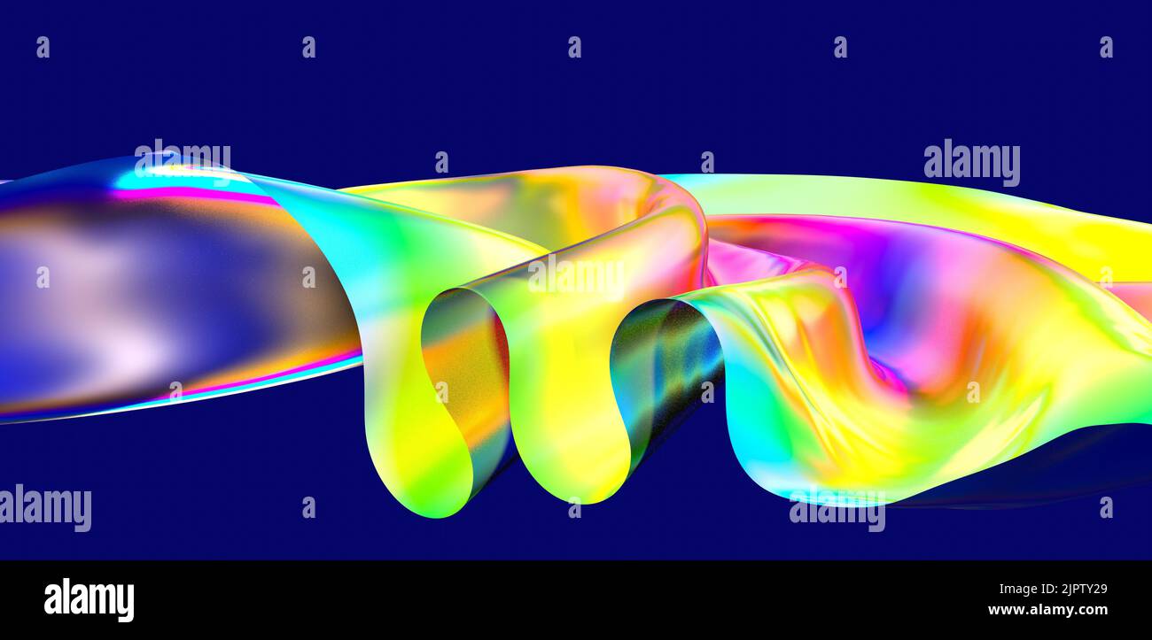 A 3D rendering of a shiny chromatic fabric background Stock Photo - Alamy