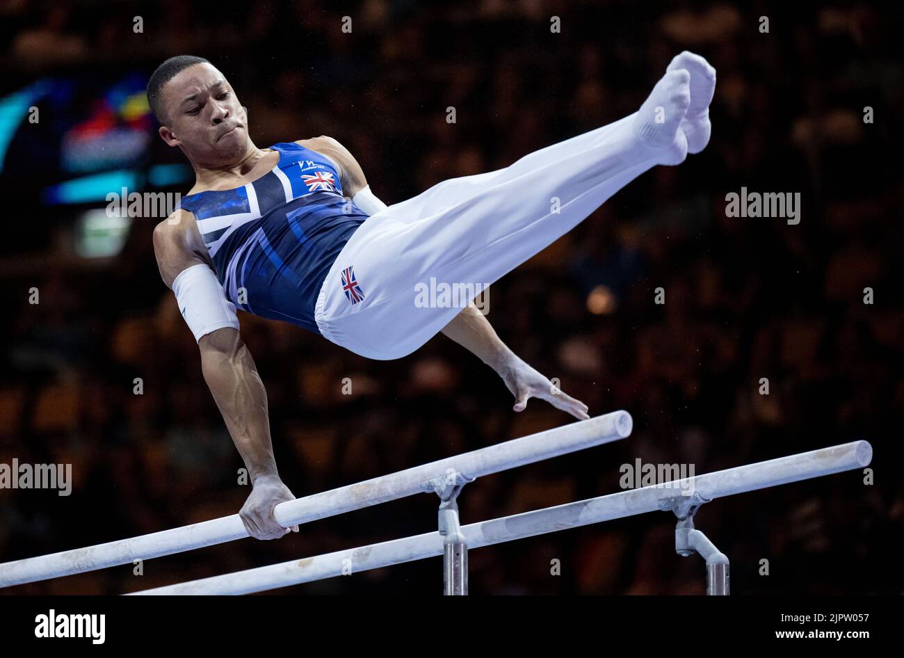 Great Britain's Joe Fraser in action on parallel bars during day ten of ...