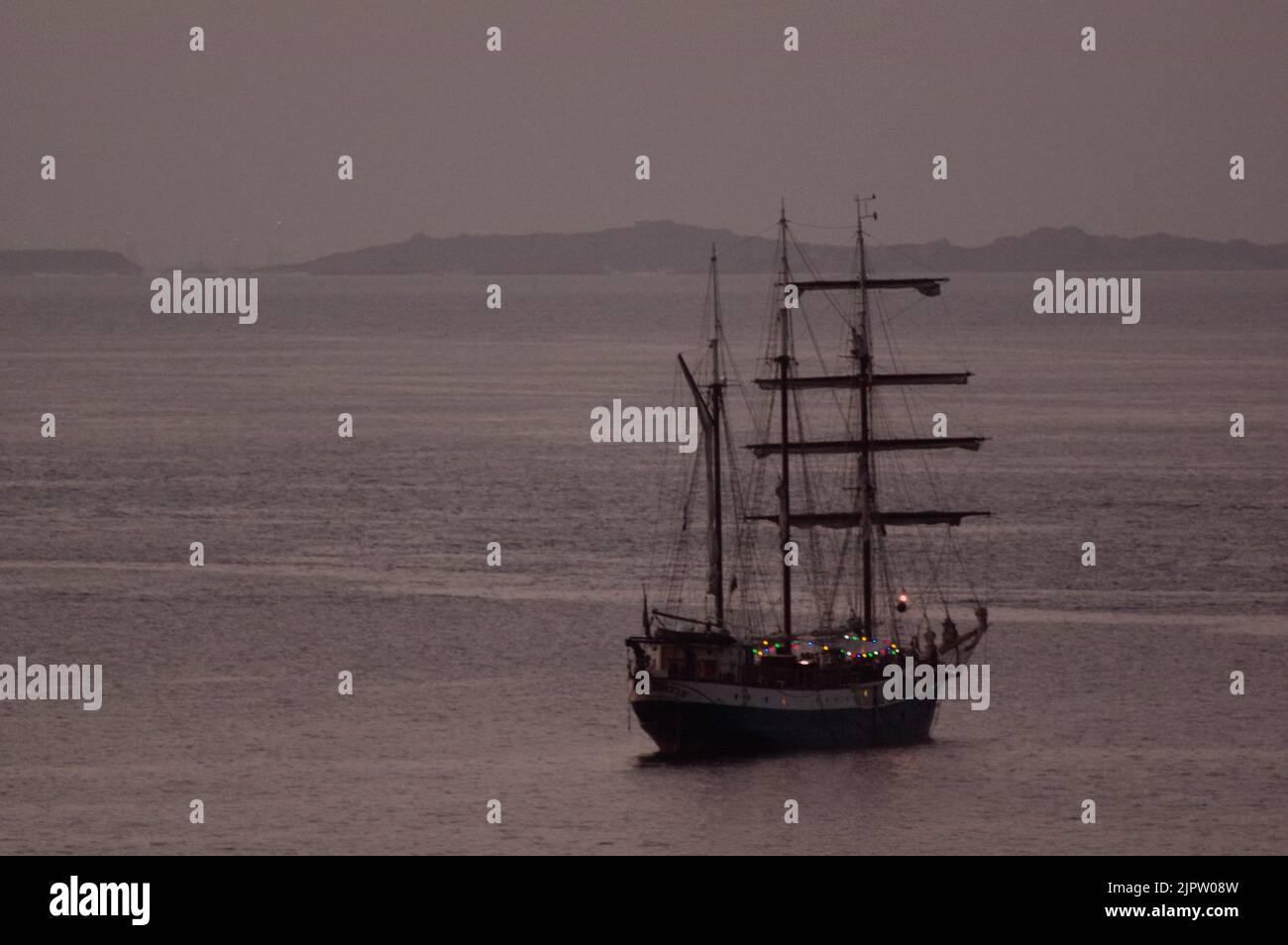 Veteran sailboat Atlantis anchoring in Porto Rafael Bay, Palau ...