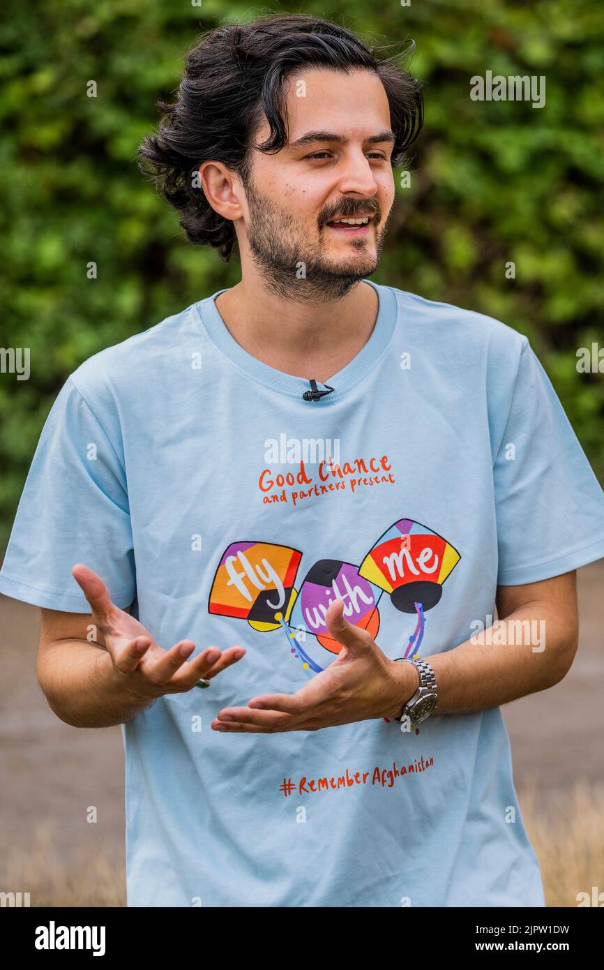 London, UK. 20 Aug 2022. Elham Ehsas, Afghan actor, (Kite Runner, Homeland) director and ...
