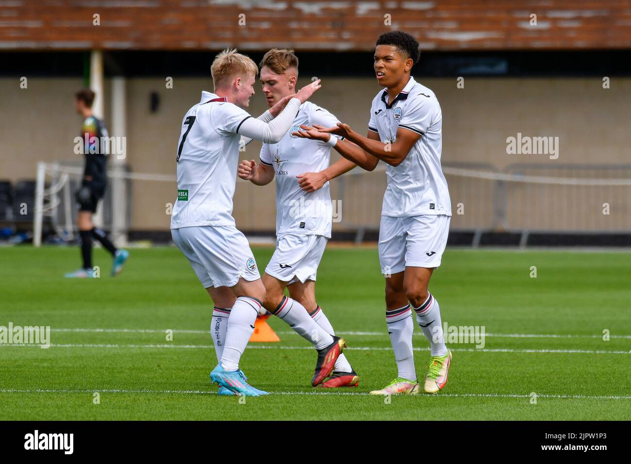 Swansea, Wales. 20 August 2022. Kyrell Wilson of Swansea City Under 18s ...