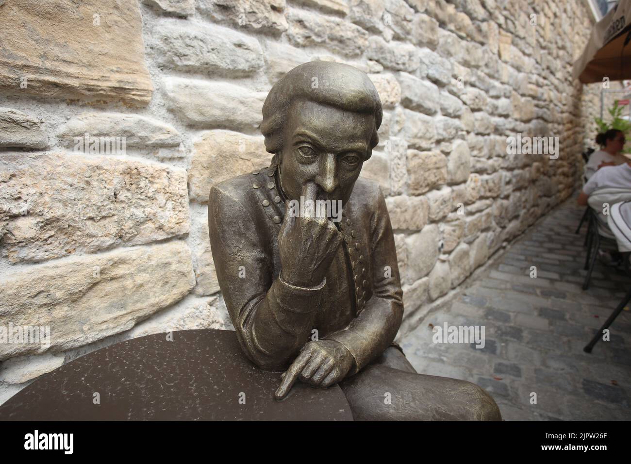 Statue of Rudjer Boskovic a famous Croatian scientist is seen as part ...