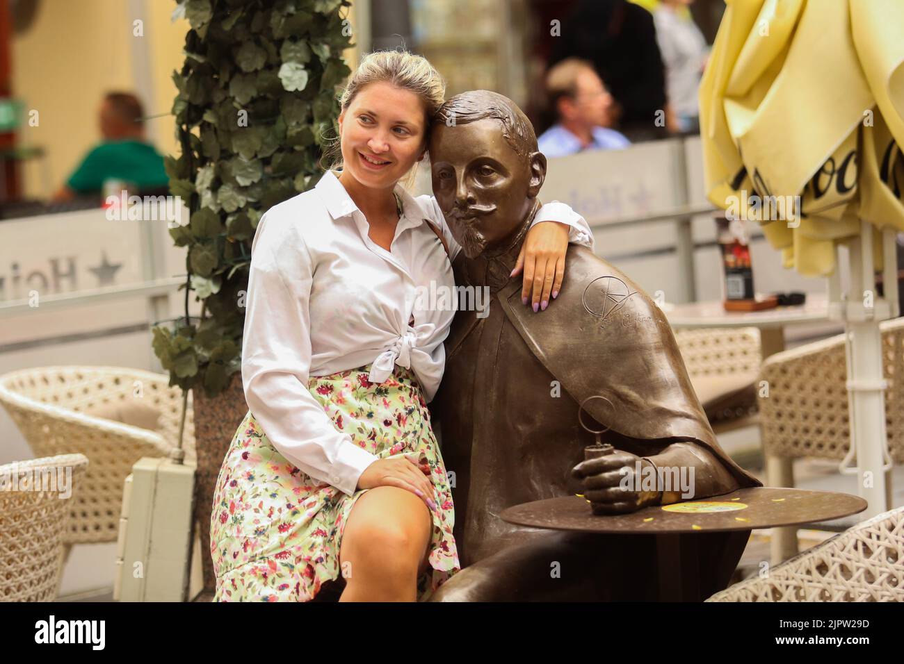 Statue of Marin Getaldic a famous Croatian scientist is seen as part of ...