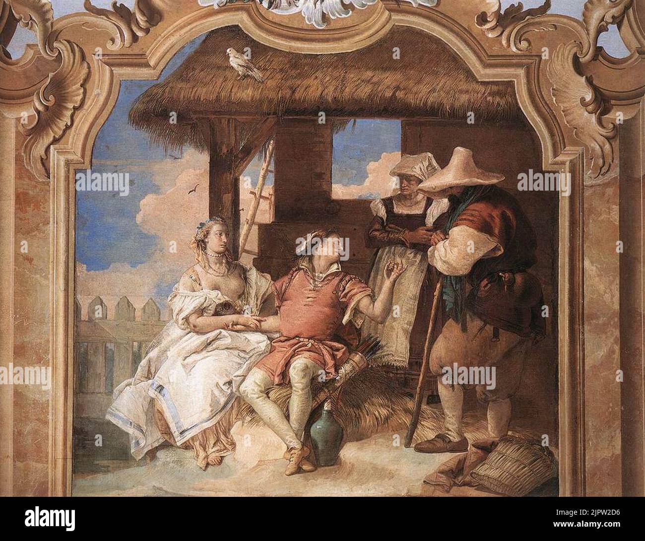Giovanni Battista Tiepolo - Angelica and Medoro with the Shepherds ...