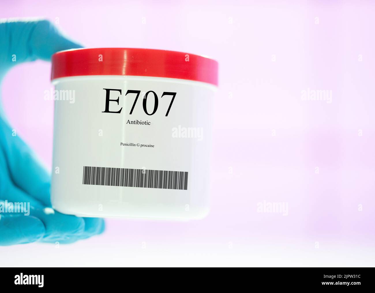 Packaging with nutritional supplements E707 antibiotic Stock Photo - Alamy