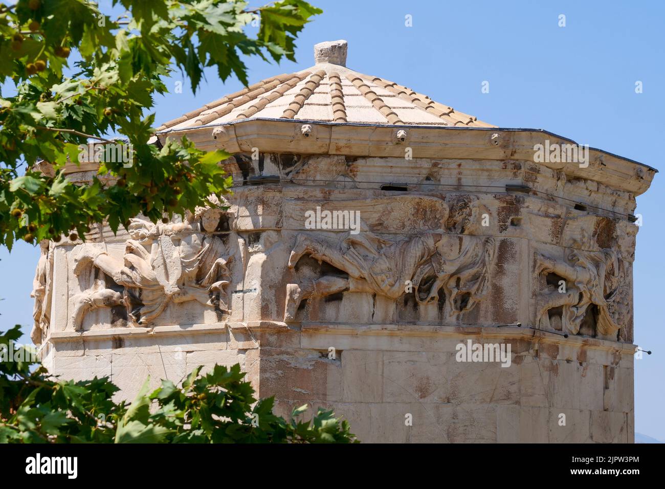 Tower of the winds, Roman agora, Athens, Attica, Central Greece Stock ...