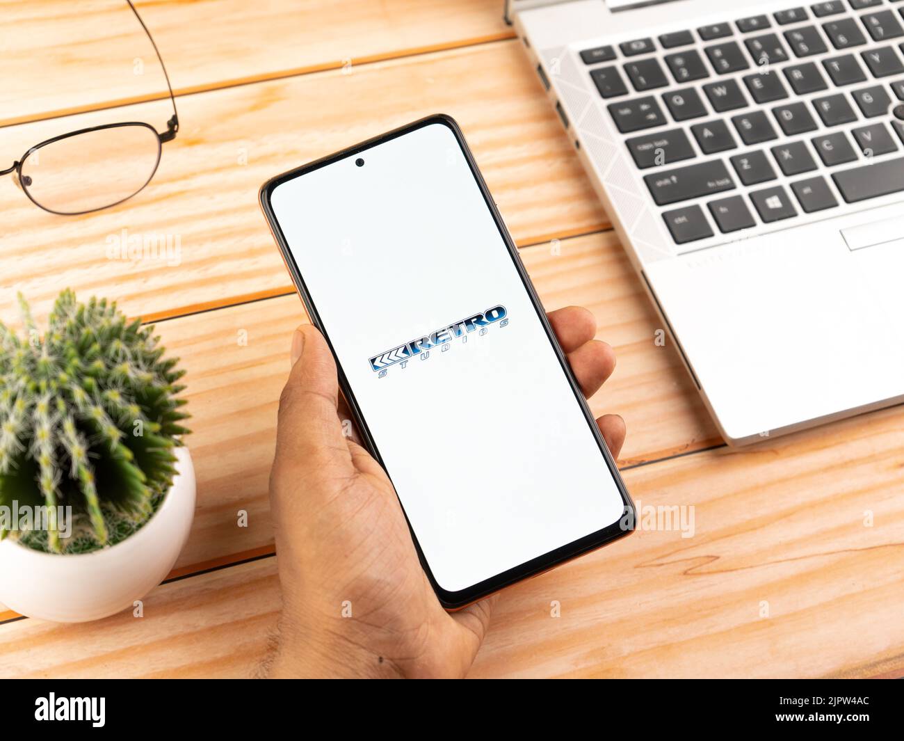 Retro studios logo hi-res stock photography and images - Alamy