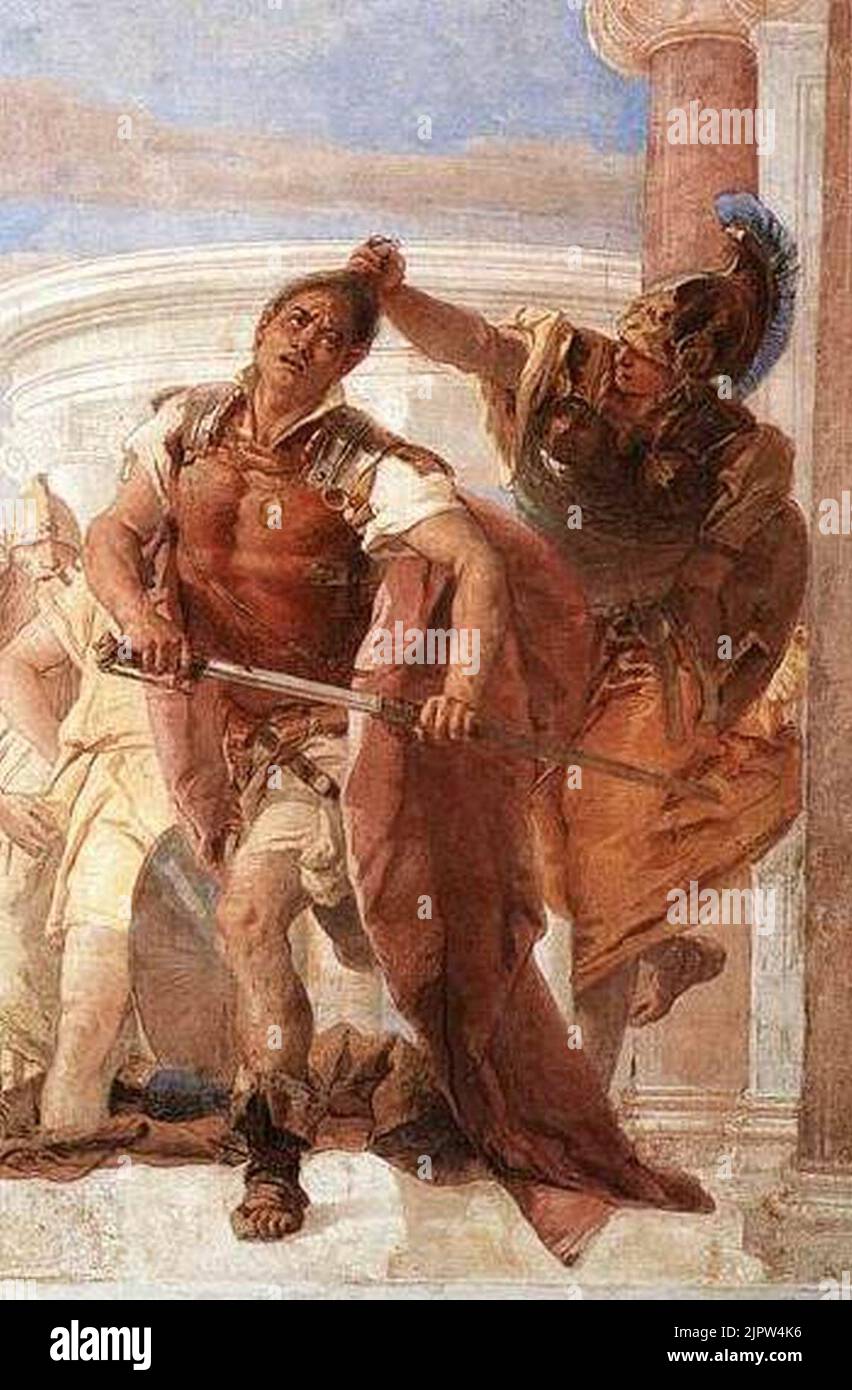 The Rage of Achilles by Giovanni Battista Tiepolo (cropped Stock Photo ...