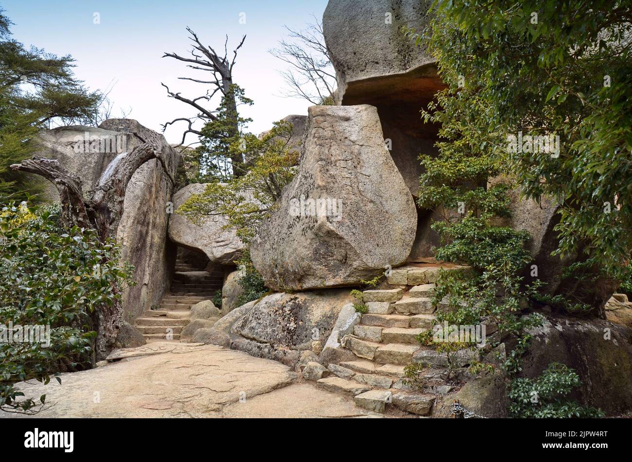 Kuguri-iwa (Tunnel Rock), a natural arch created by the rocks on the ...