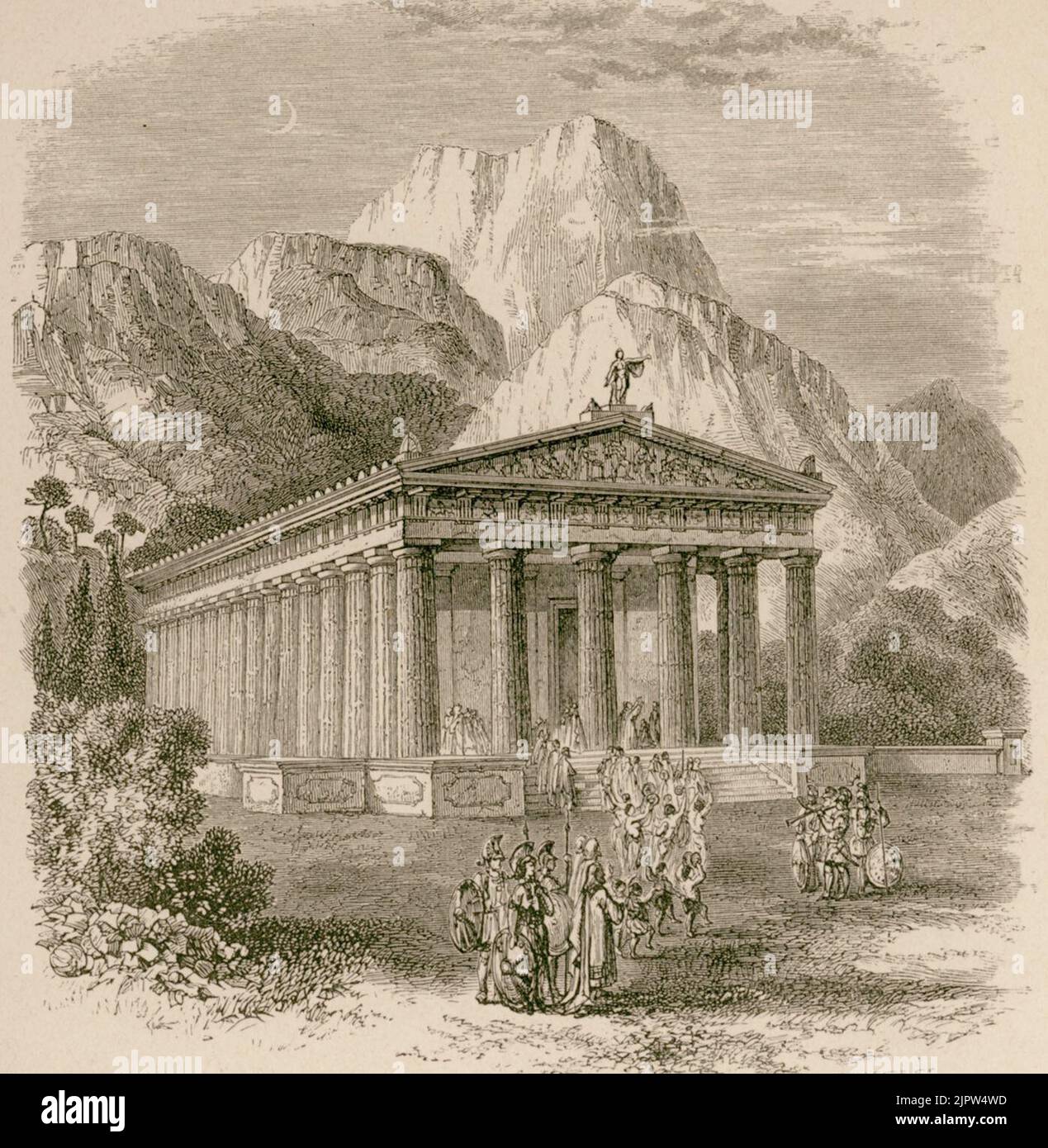 The Temple of Apollo at Bassae restored, from a Design by F Taylor ...