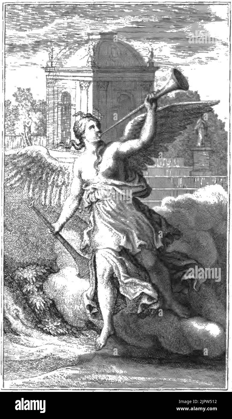 The Temple of Fame - Pope (1715) - frontispiece Stock Photo - Alamy