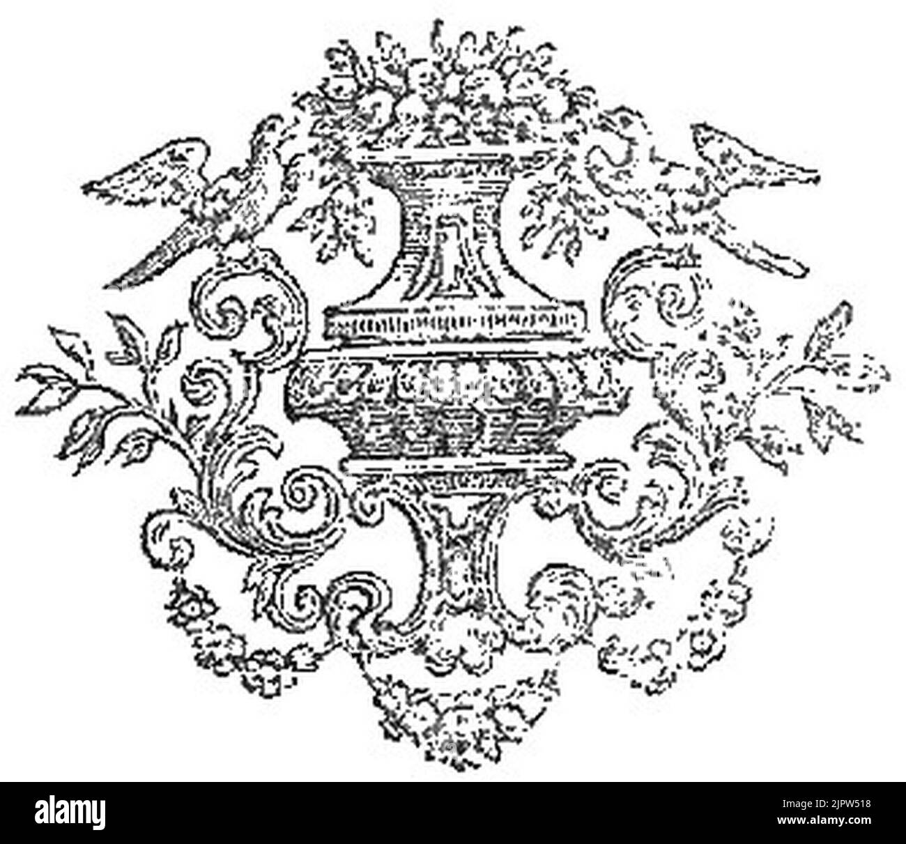 The Temple of Fame - Pope (1715) - end block 1 Stock Photo - Alamy