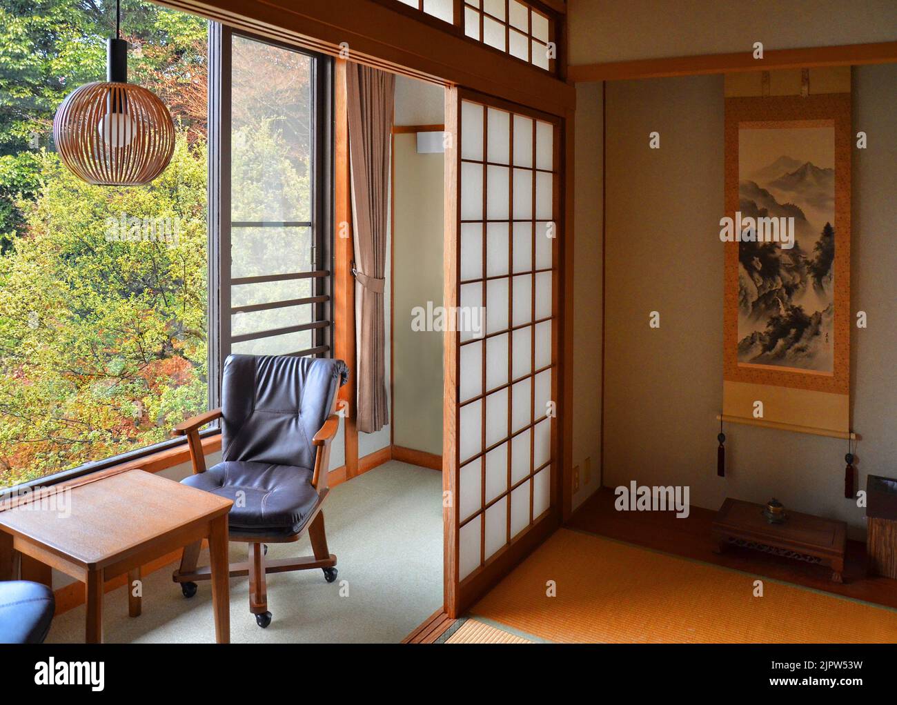 Traditional japanese room at Itsukushima, Miyajima island, Hiroshima ...