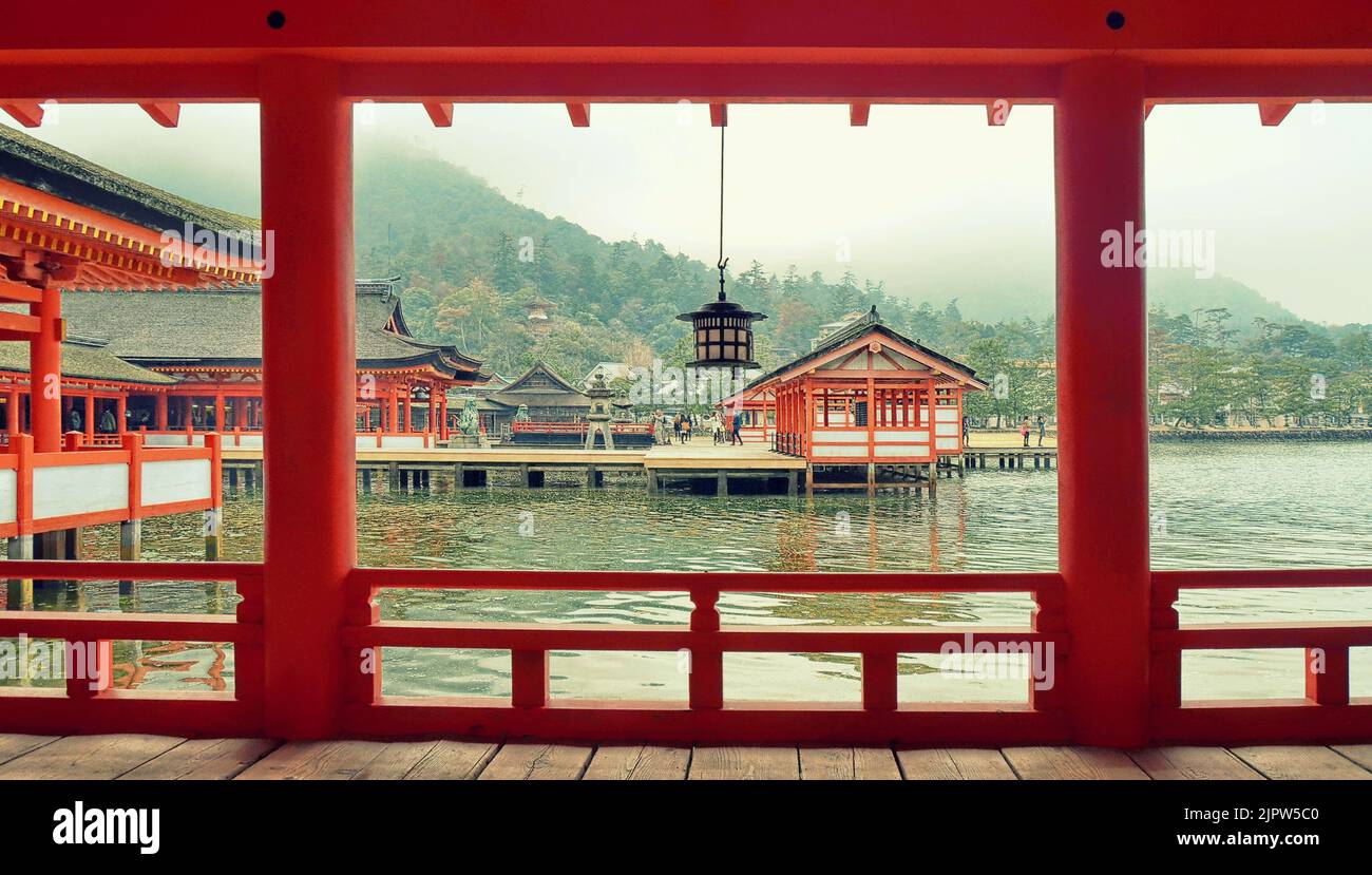Itsukushima-jinja is a Shinto shrine in Miyajima island, Hatsukaichi ...