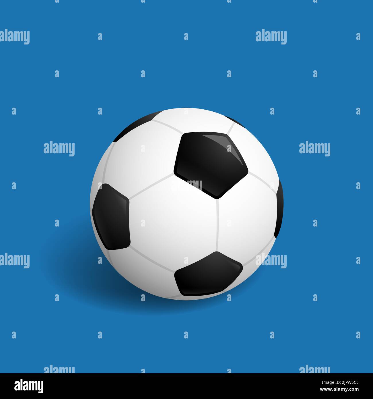 Soccer ball. Classical black and white soccer ball is isolated on a ...
