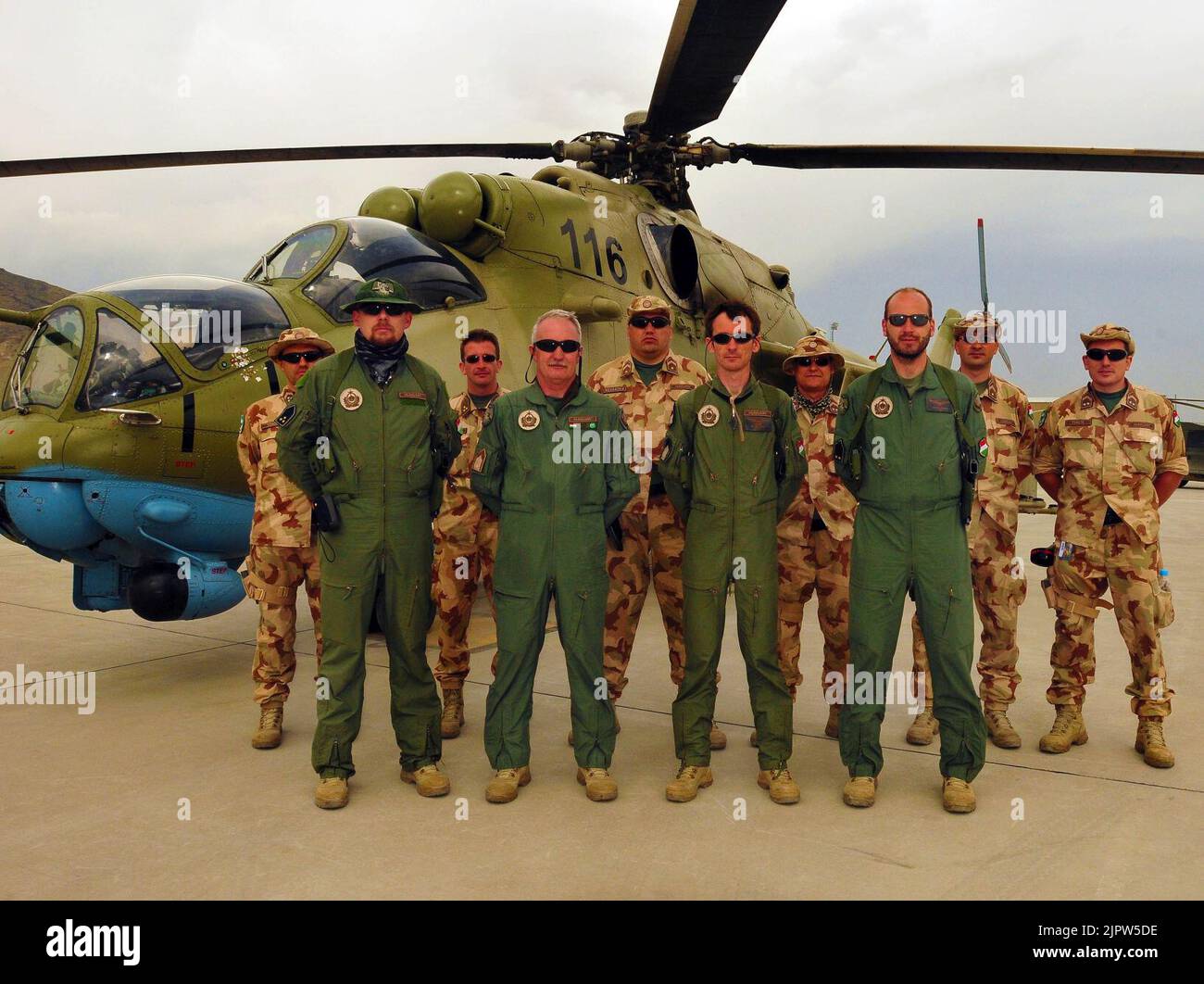 The ten members of the new Hungarian training detachment of the ...