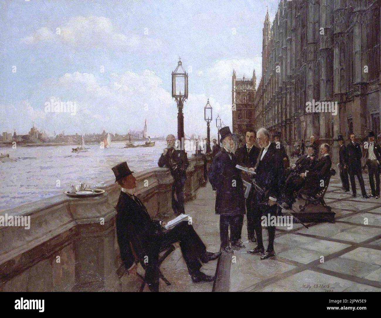 The Terrace, 1909 by Milly Childers Stock Photo - Alamy