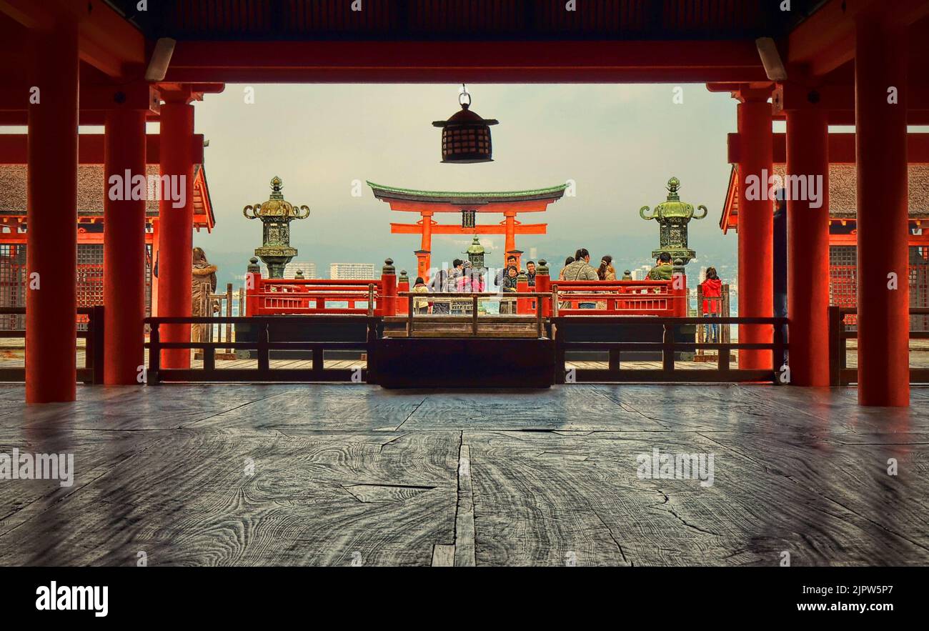 Itsukushima-jinja is a Shinto shrine in Miyajima island, Hatsukaichi ...