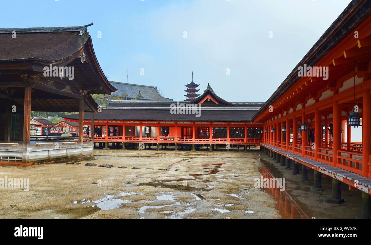 Itsukushima-jinja is a Shinto shrine in Miyajima island, Hatsukaichi ...