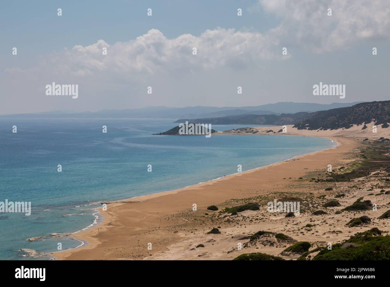 A view of Golden Beach along the Karpas Peninsula on the Island of ...
