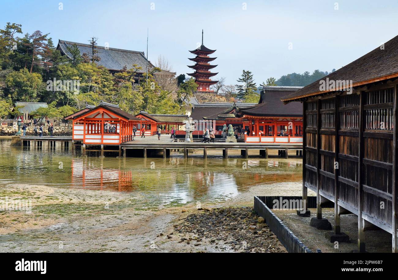 Itsukushima-jinja is a Shinto shrine in Miyajima island, Hatsukaichi ...