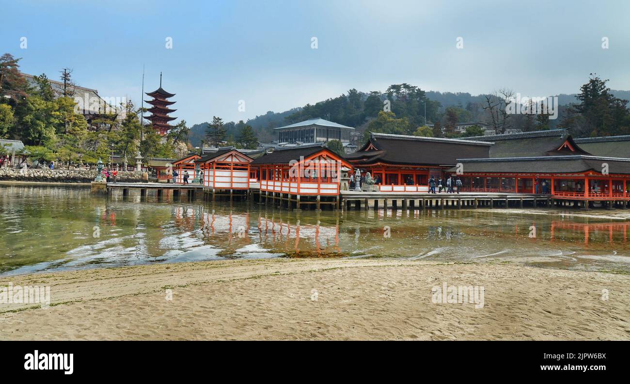 Itsukushima-jinja is a Shinto shrine in Miyajima island, Hatsukaichi ...