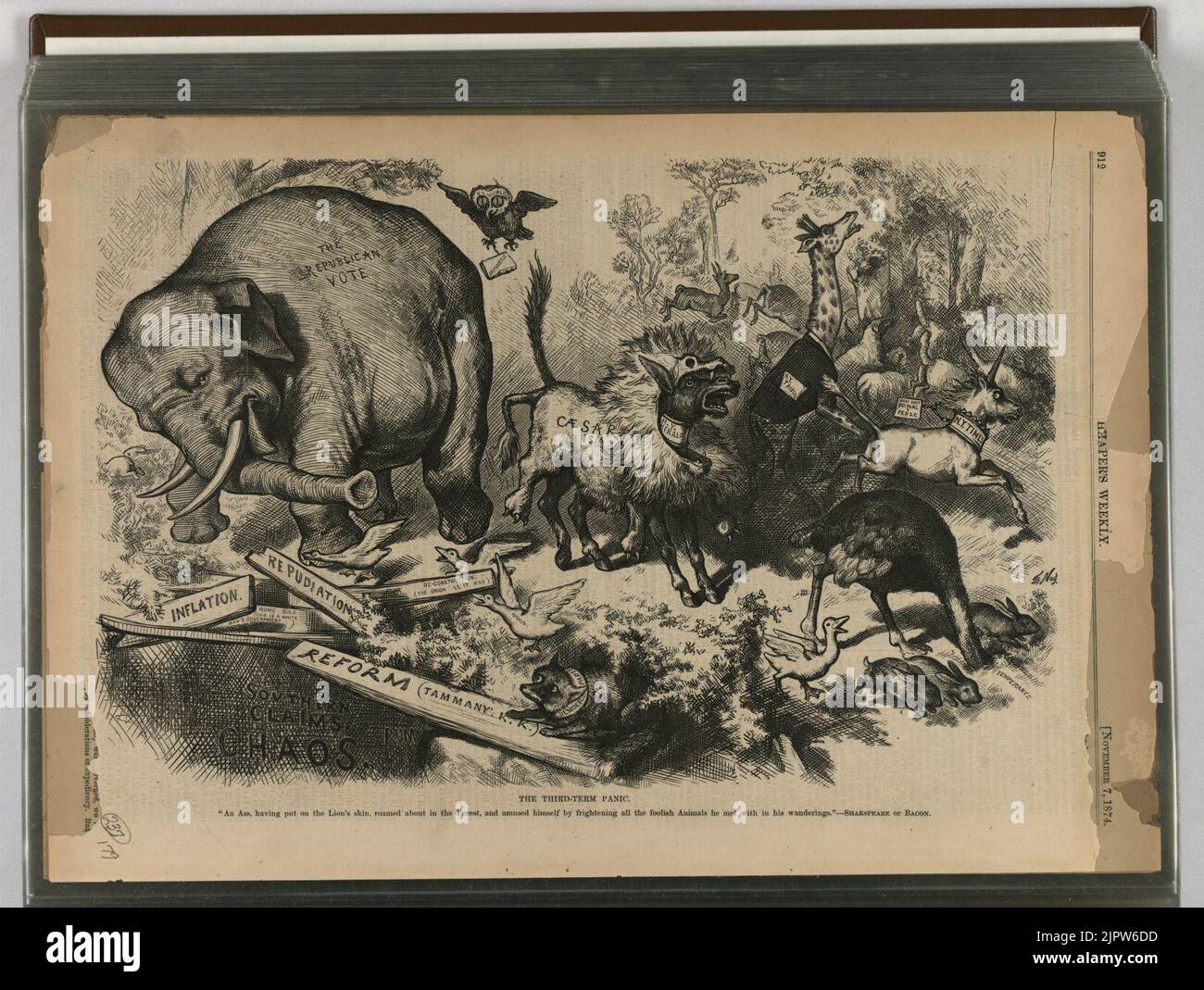 The Third-term Panic. ''An ass, having put on the lion's skin, turned ...