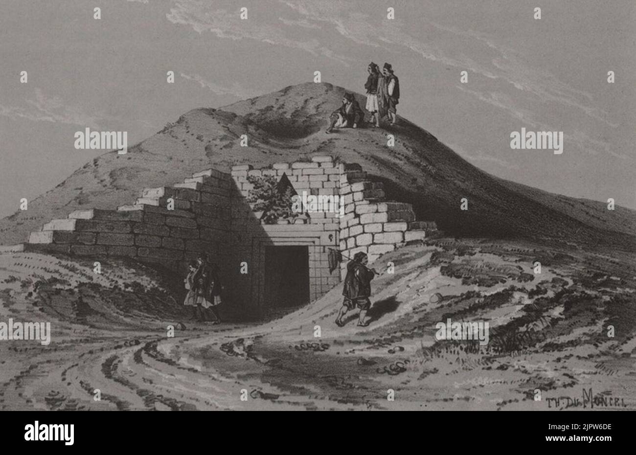 The tholos tomb known as Treasury of Atreus in Mycenae - Du Moncel ...