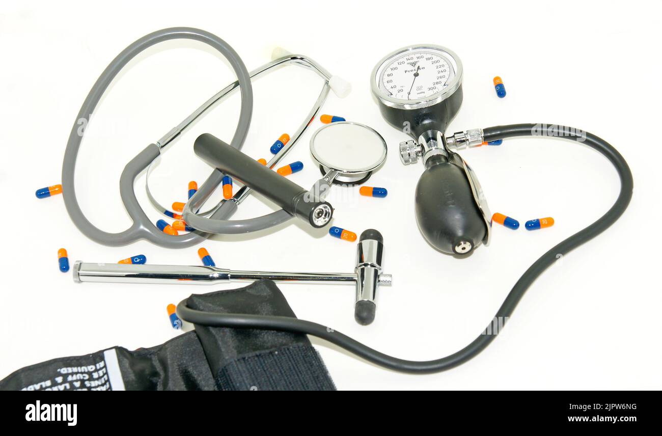 Surgical medical material on white background Stock Photo - Alamy