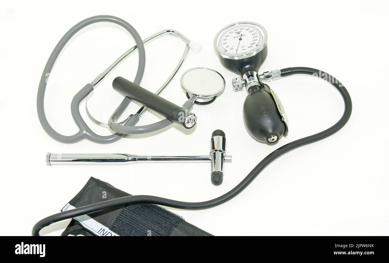 Surgical medical material on white background Stock Photo - Alamy