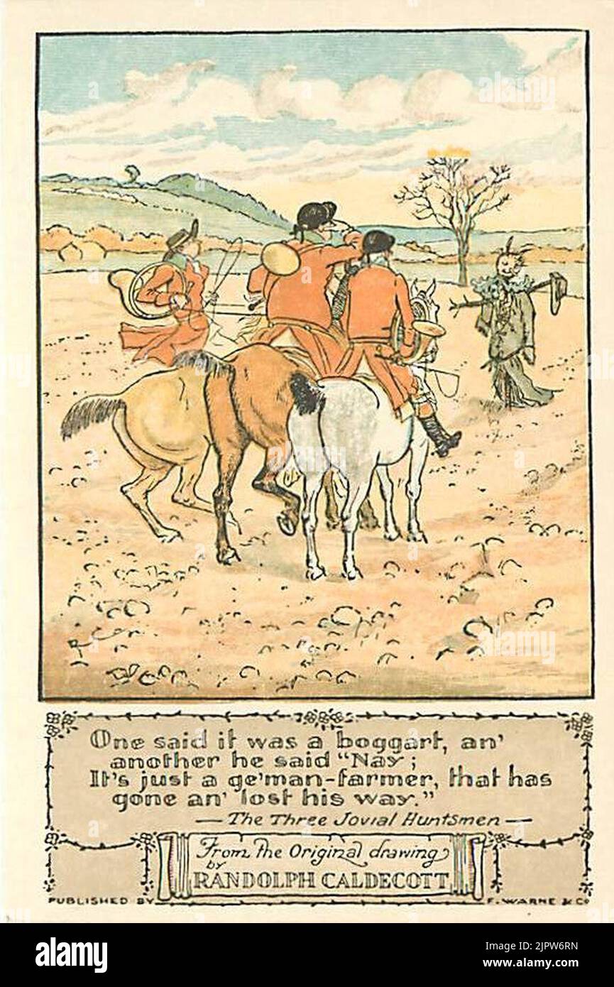 The Three Jovial Huntsmen Postcard A3 Stock Photo - Alamy