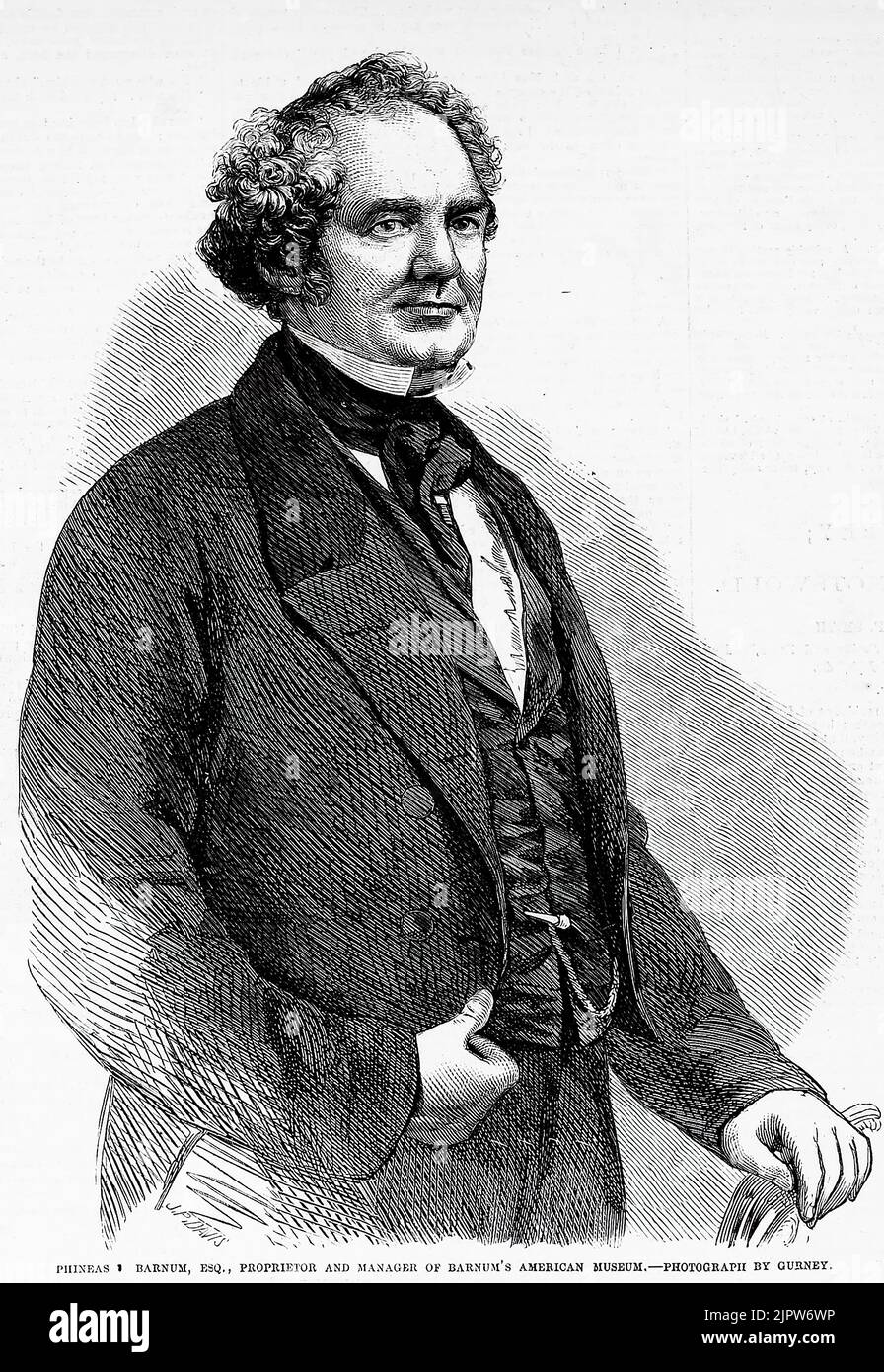 Portrait of P. T. Barnum, proprietor and manager of Barnum's American ...
