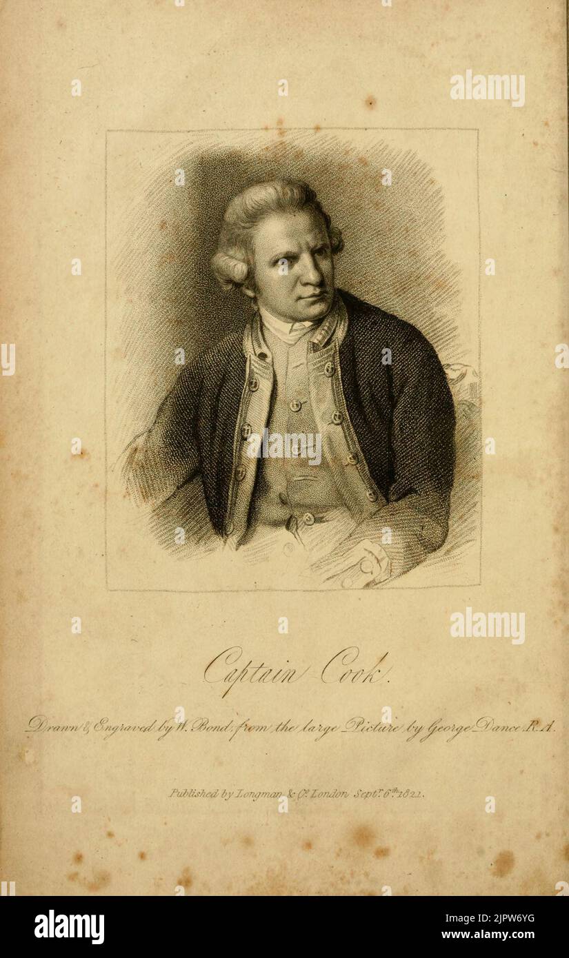 The three voyages of Captain James Cook round the world Stock Photo - Alamy