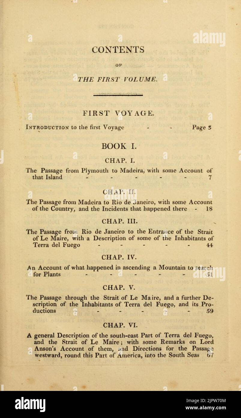 The three voyages of Captain James Cook round the world Stock Photo - Alamy