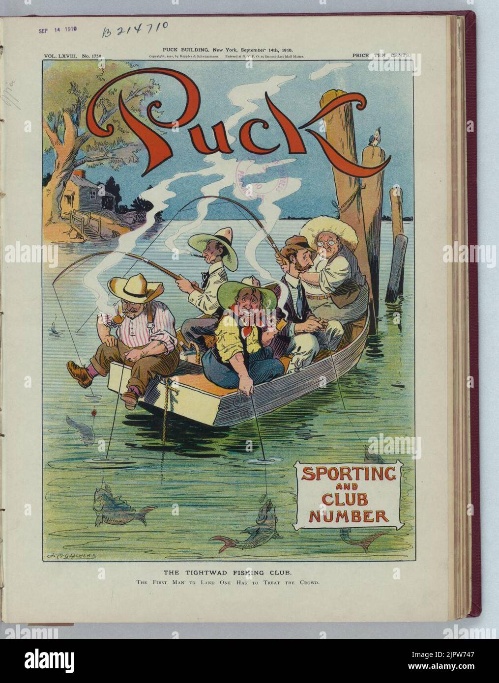 The tightwad fishing club - L.M. Glackens Stock Photo - Alamy