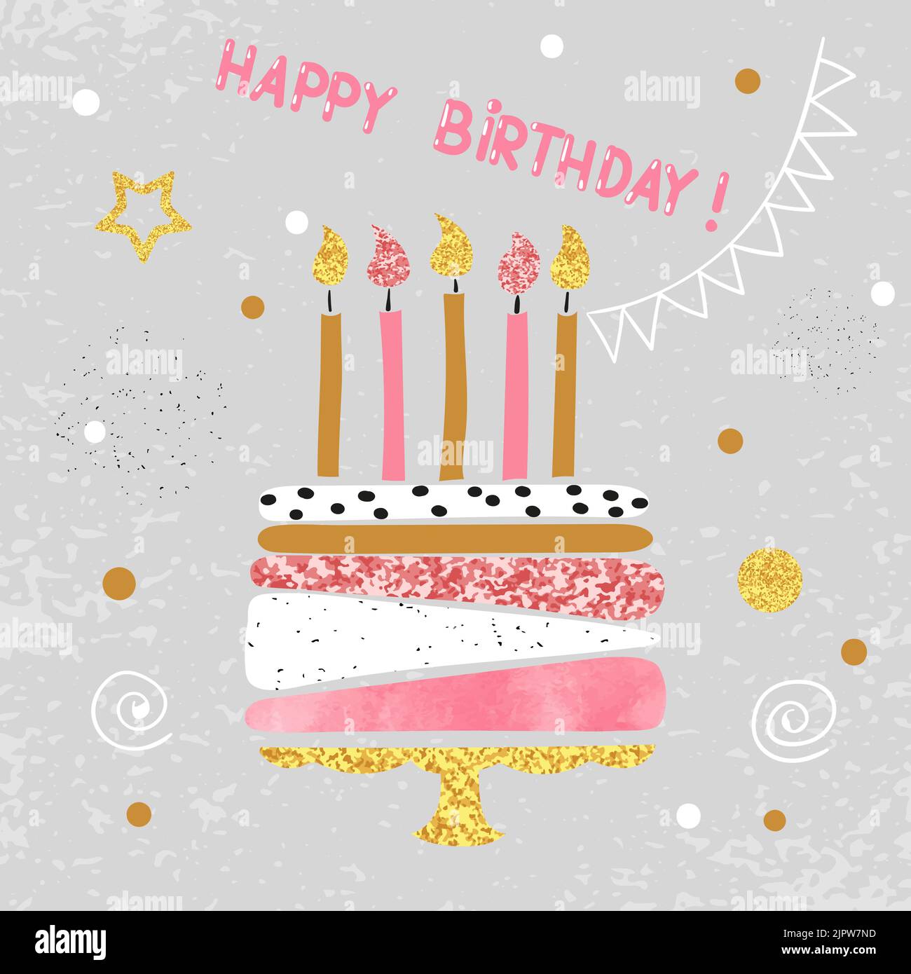 Happy birthday card template hi-res stock photography and images - Alamy