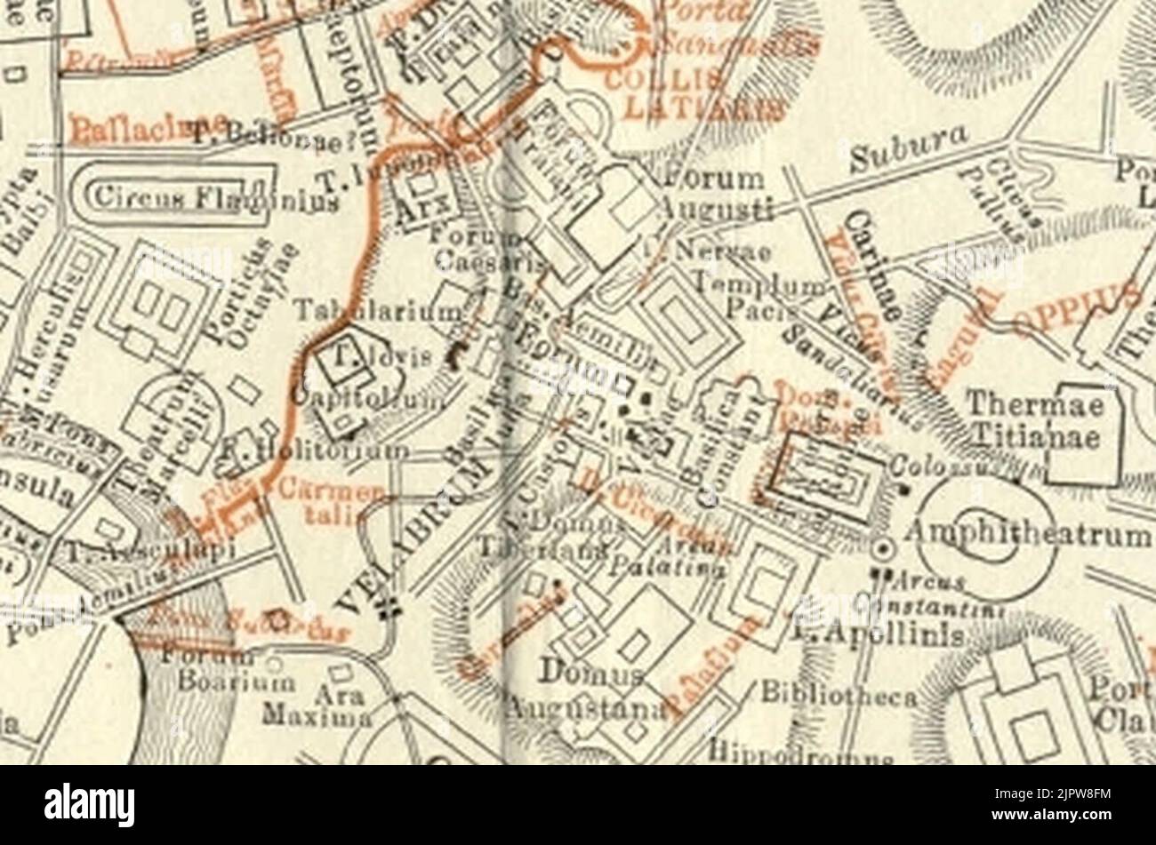 The Topography and Monuments of Ancient Rome cropped again Stock Photo ...