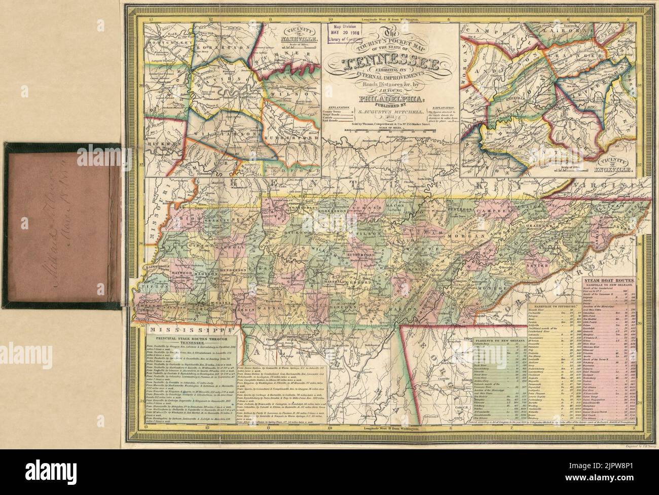 The tourist's pocket map of the State of Tennessee - exhibiting its ...