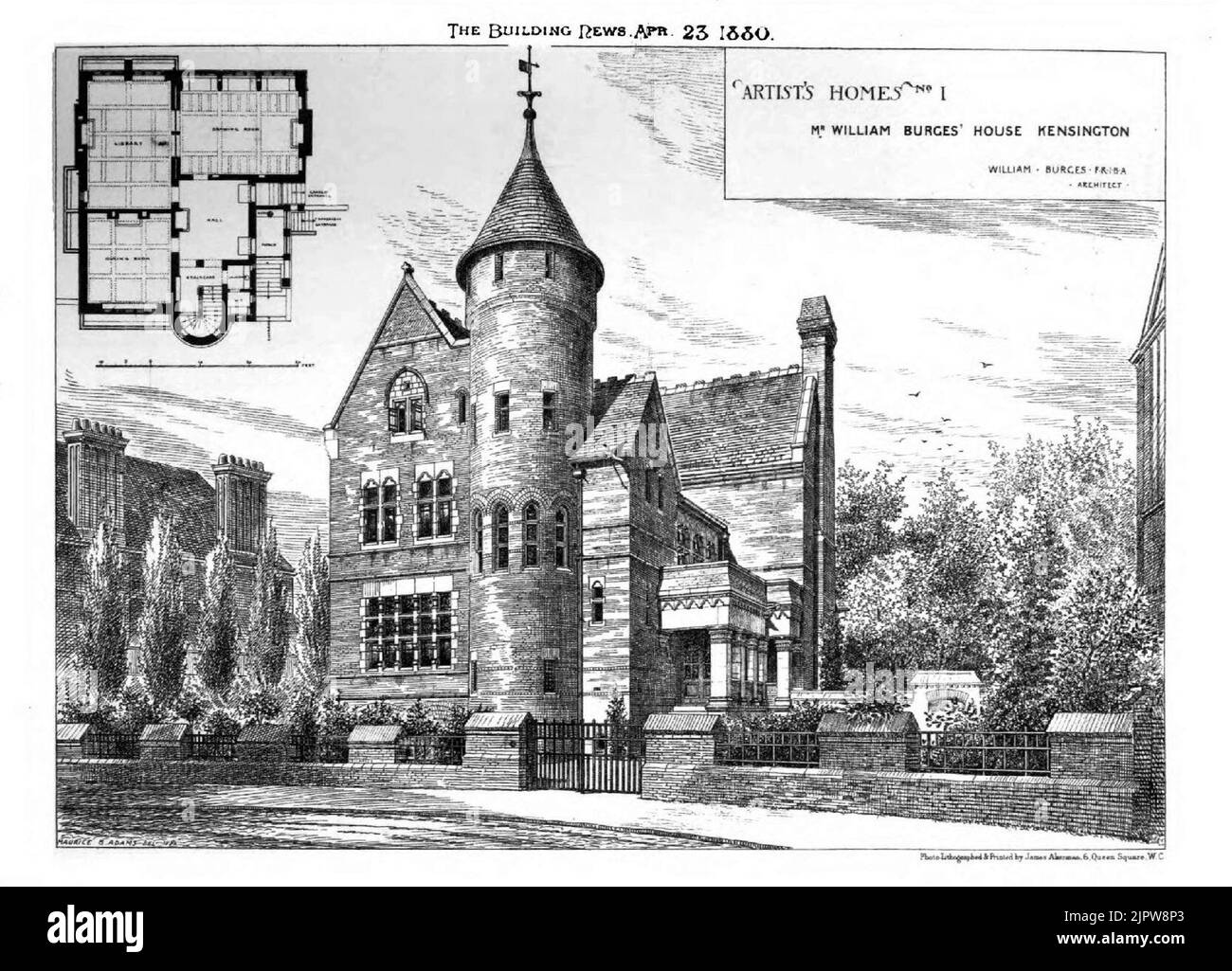 The Tower House 1878 Stock Photo - Alamy