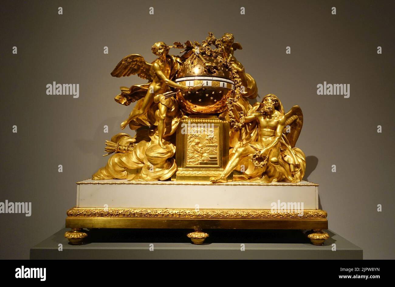 The Triumph of Love over Time, mantel clock signed Lepaute a Paris ...