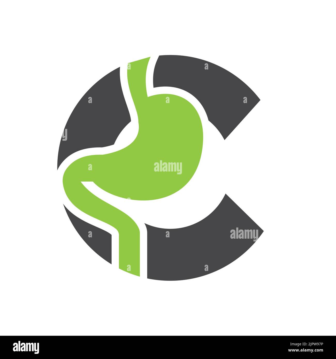 Letter C Minimal Stomach Logo Design for Medical and Healthcare Symbol ...