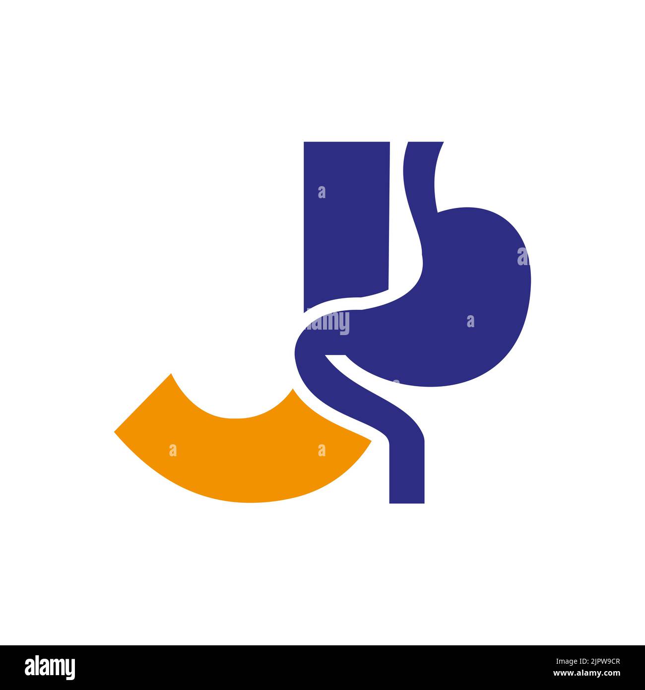 Letter J Minimal Stomach Logo Design for Medical and Healthcare Symbol ...