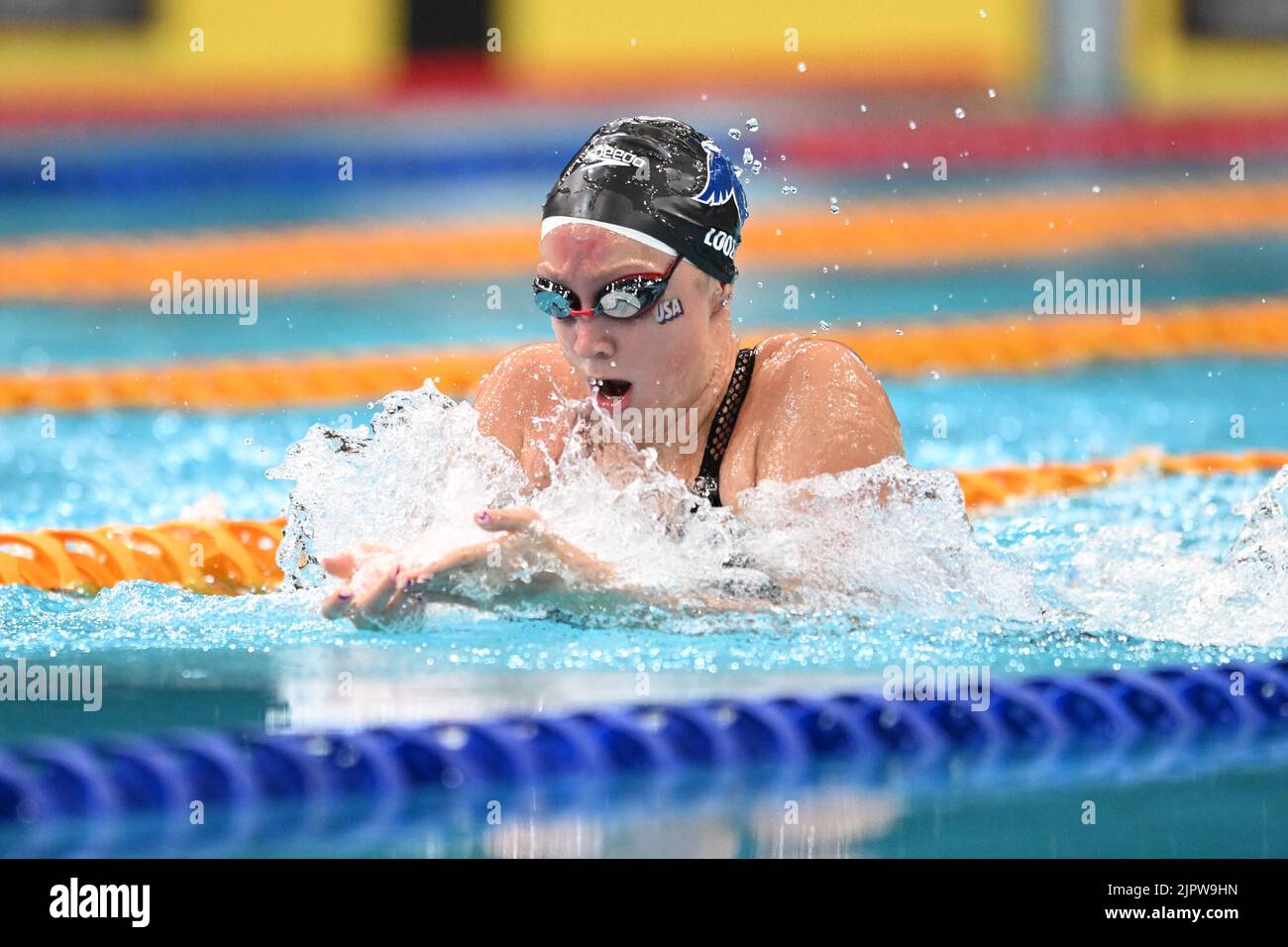 Mackenzie Looze of the United States Swimming team competes in the ...