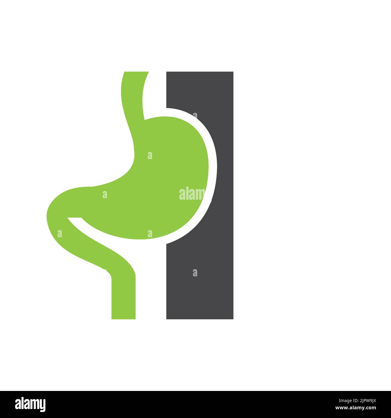 Letter I Minimal Stomach Logo Design for Medical and Healthcare Symbol ...