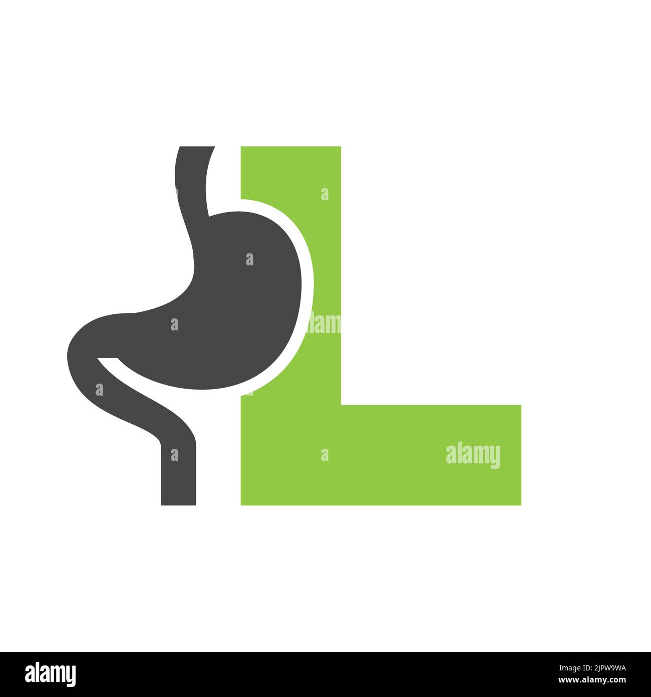 Letter L Minimal Stomach Logo Design for Medical and Healthcare Symbol ...